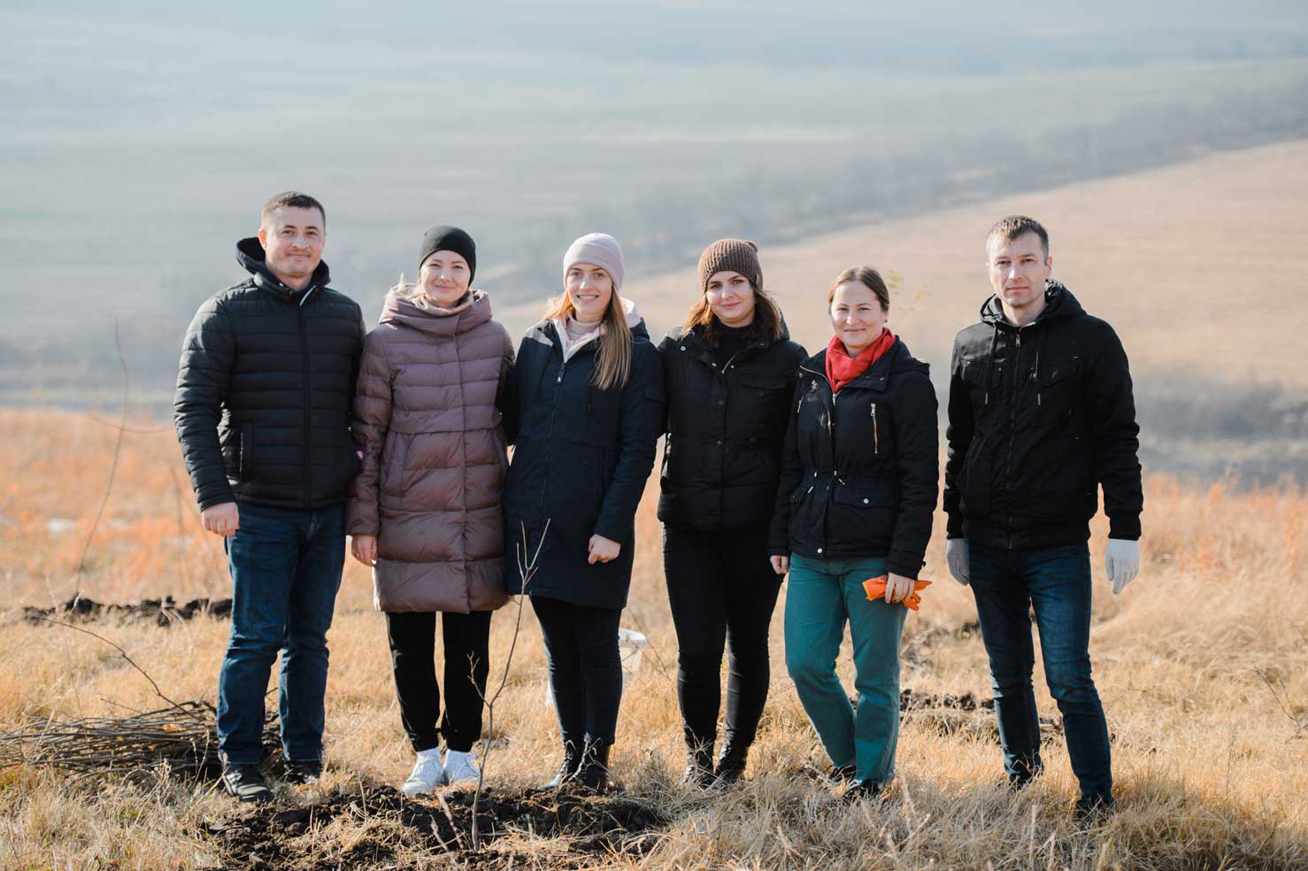 The maib team planted a forest of about 2 hectares in the shape of the ...