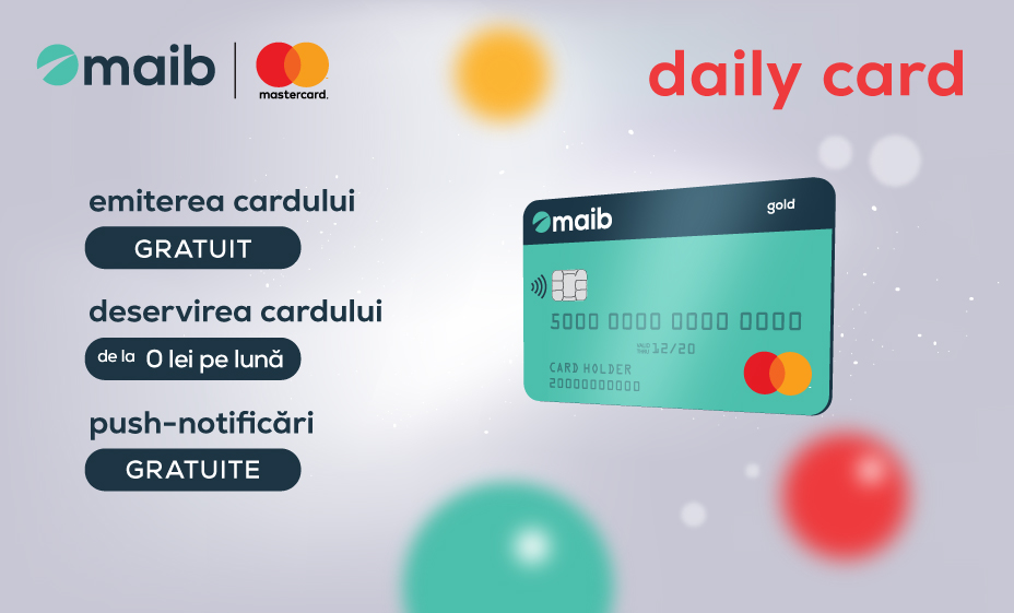 Daily card – noul card de la maib pentru plăți zilnice | maib