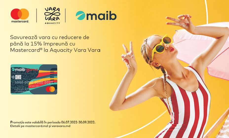 Enjoy the summer at Aquacity Vara Vara with discounts of up to 15% with maib and Mastercard | maib