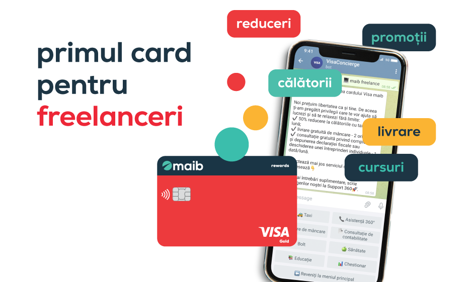 Maib freelance – primul card din Moldova dedicat freelancerilor și liber-profesioniștilor cu ...