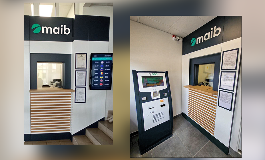 Agențiile maib din punctele vamale Lipcani și Costești - aliniate noii identități de brand | maib