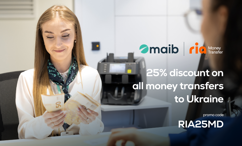 Transfer money to Ukraine through Ria Money Transfer. Now you get a 25% ...