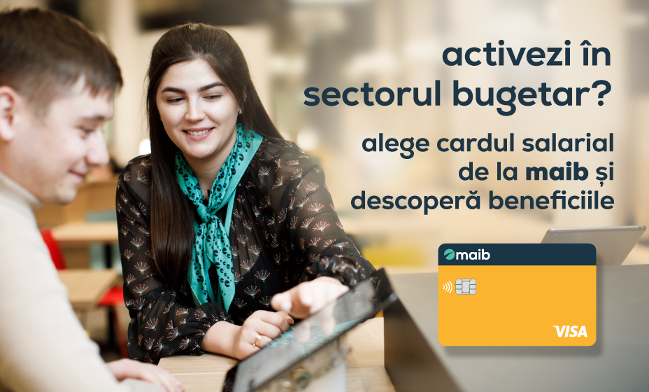Alege să primești salariul pe cardul salarial de la maib | maib