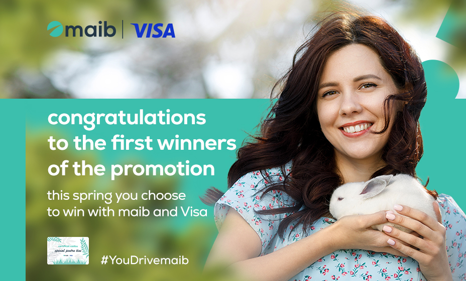 Congratulations to the first winners of the "This spring you choose to win with maib and Visa ...