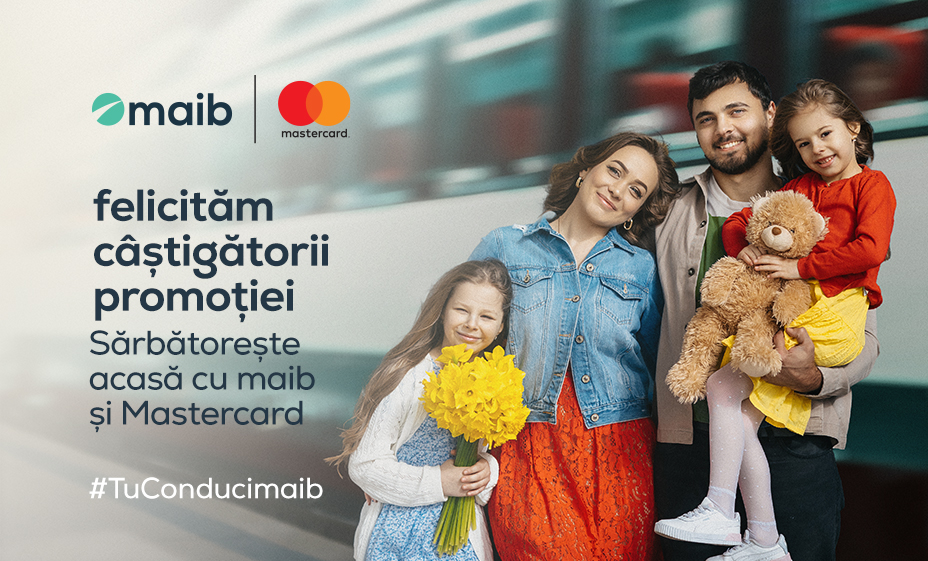 Sărbătorește acasă cu maib și Mastercard: 1500 de norocoși au primit bonusuri | maib