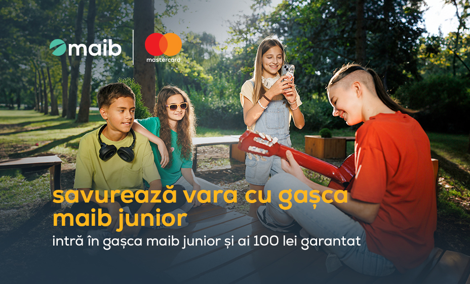 Savurează vara cu gașca maib junior. Devino client maib junior și primești garantat 100 lei | maib