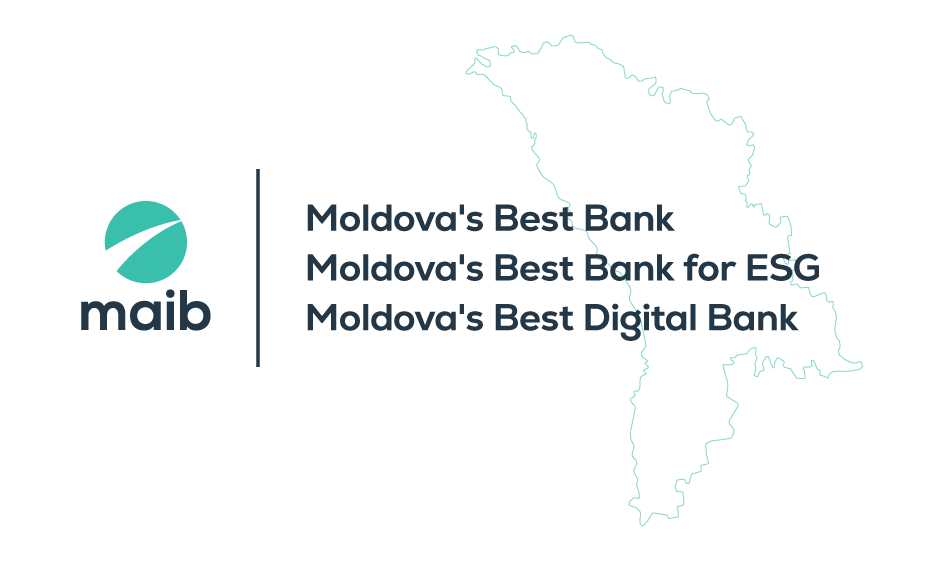 Maib a fost desemnată „Cea mai bună bancă din Moldova” în cadrul ...