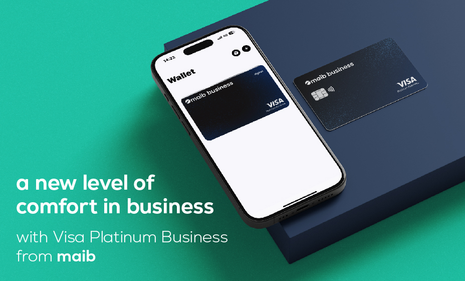 Maib announces the launch of the premium Visa Platinum business card | maib