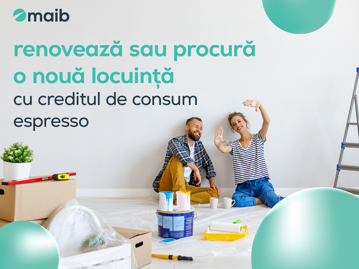 Alege creditul de consum espresso de la maib și primește o rată a dobânzii fixă redusă pentru ...