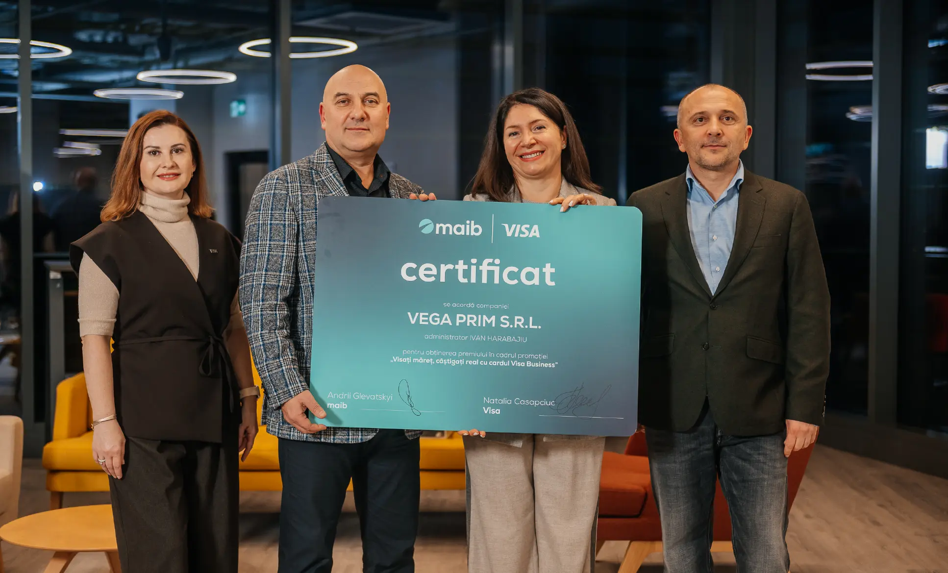 Premiem un nou câștigător în promoția „Visați măreț, câștigați real” cu Visa Business” | maib